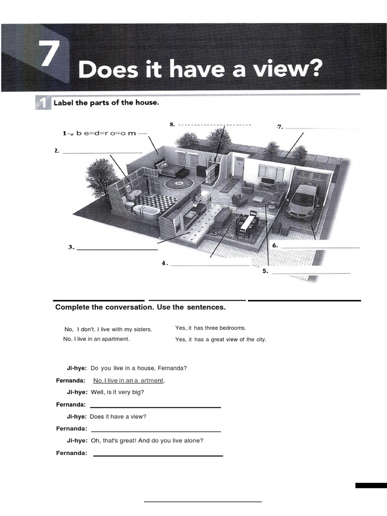 Unit 7 Exercises | PDF | Room | Bedroom