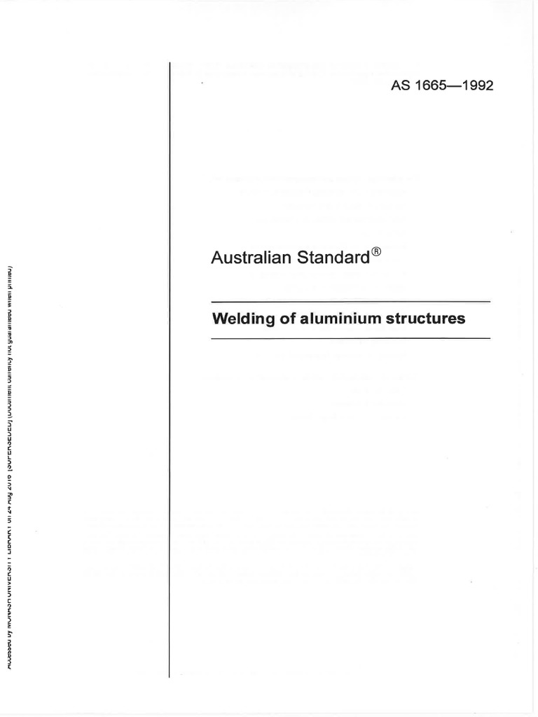 1665_1992_Welding of Aluminium Structures | PDF