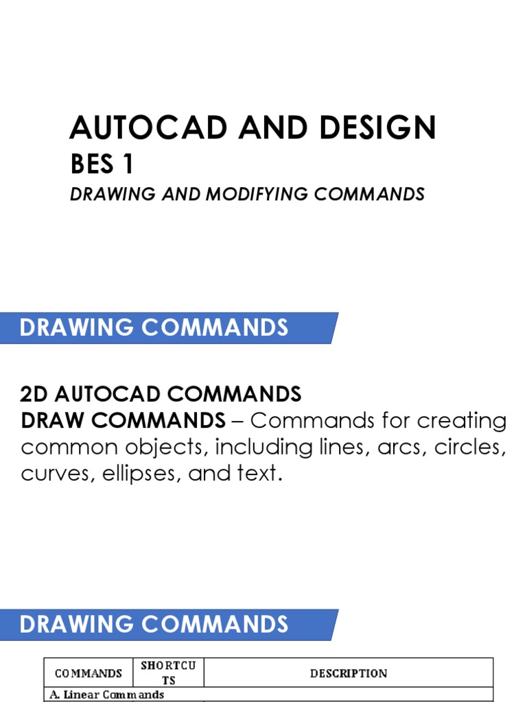 Autocad And Design Draw And Modify Commands Pdf