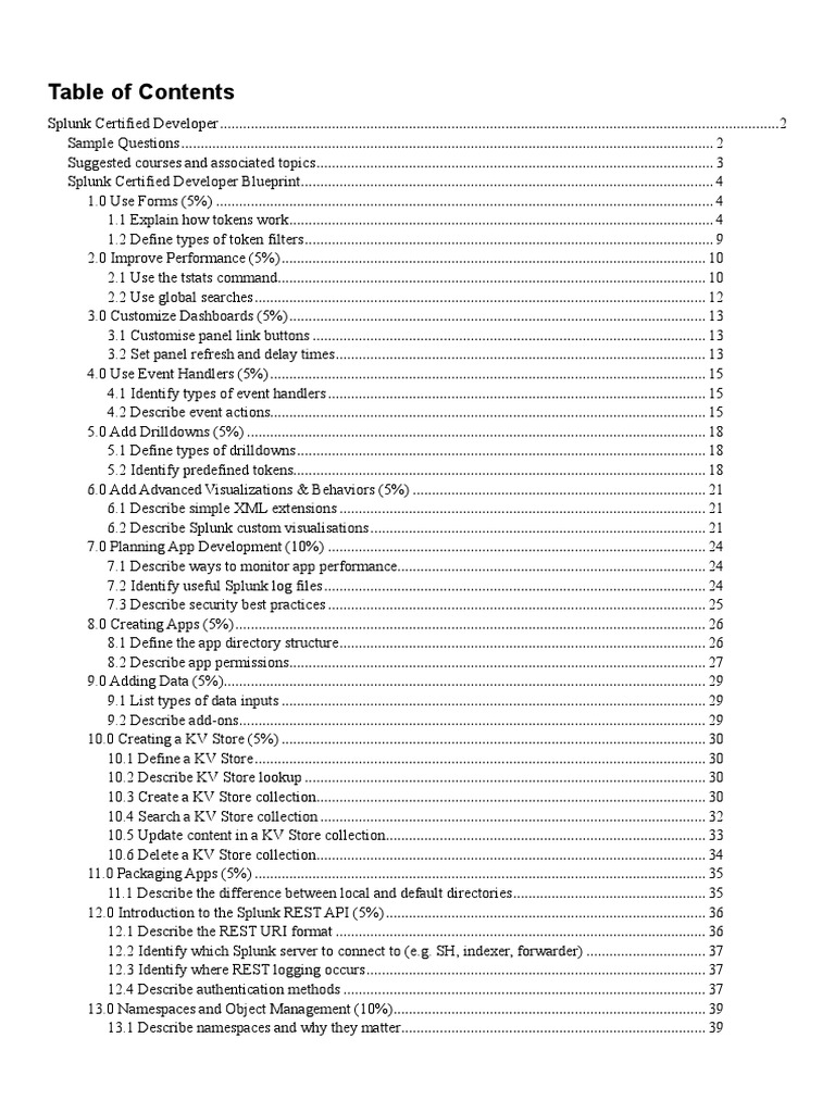 Splunk Developer Certification Guide | PDF
