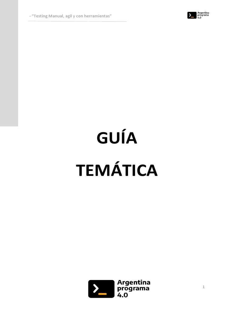 Guia Temática Argentina Programa 4.0 | PDF | Pruebas de software | Desarrollo tecnológico