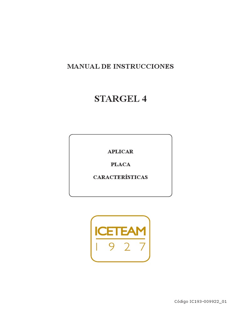 MANUAN Stargel 4 Rev 01 ES | PDF | Agua