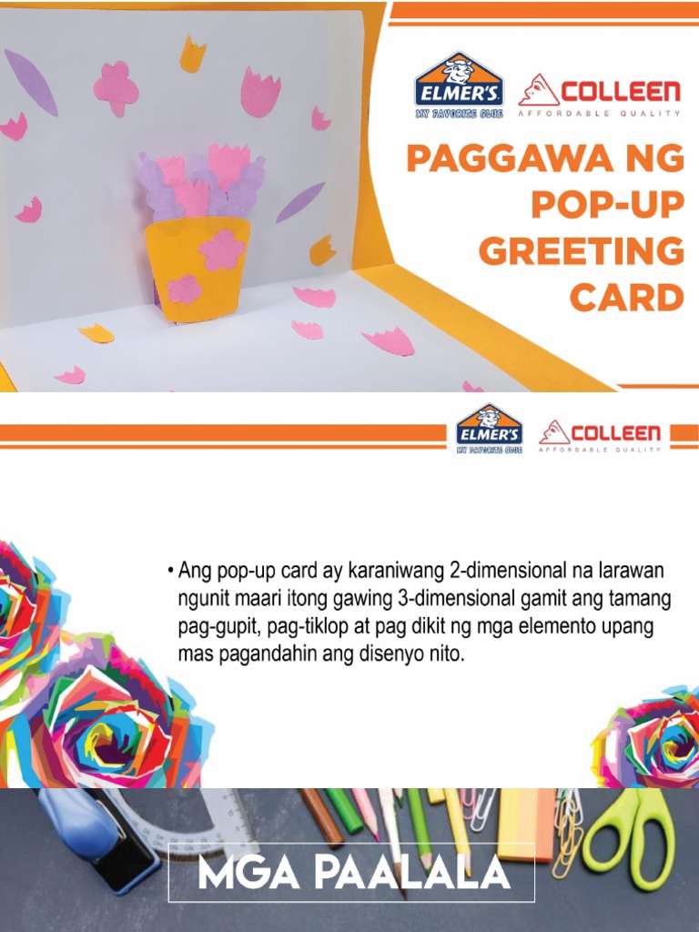 ELMERS Pop Up Greeting Card Workshop For Pandayan - 2023 Version | PDF