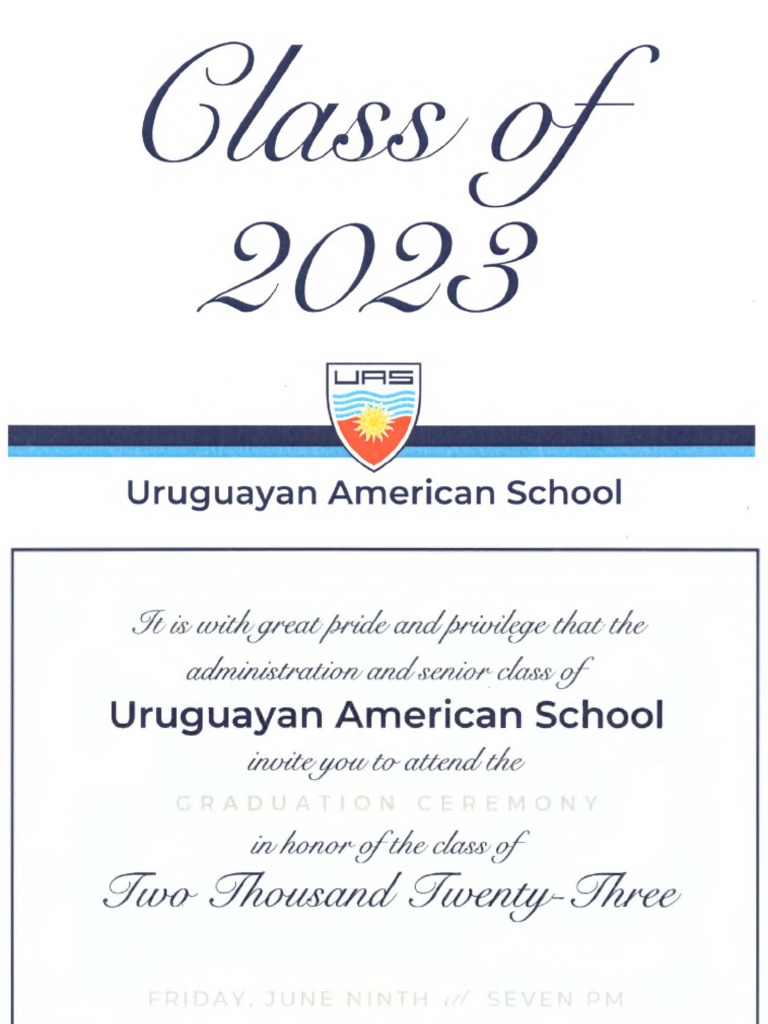 UAS Graduation 2023 Invitation (1) | PDF