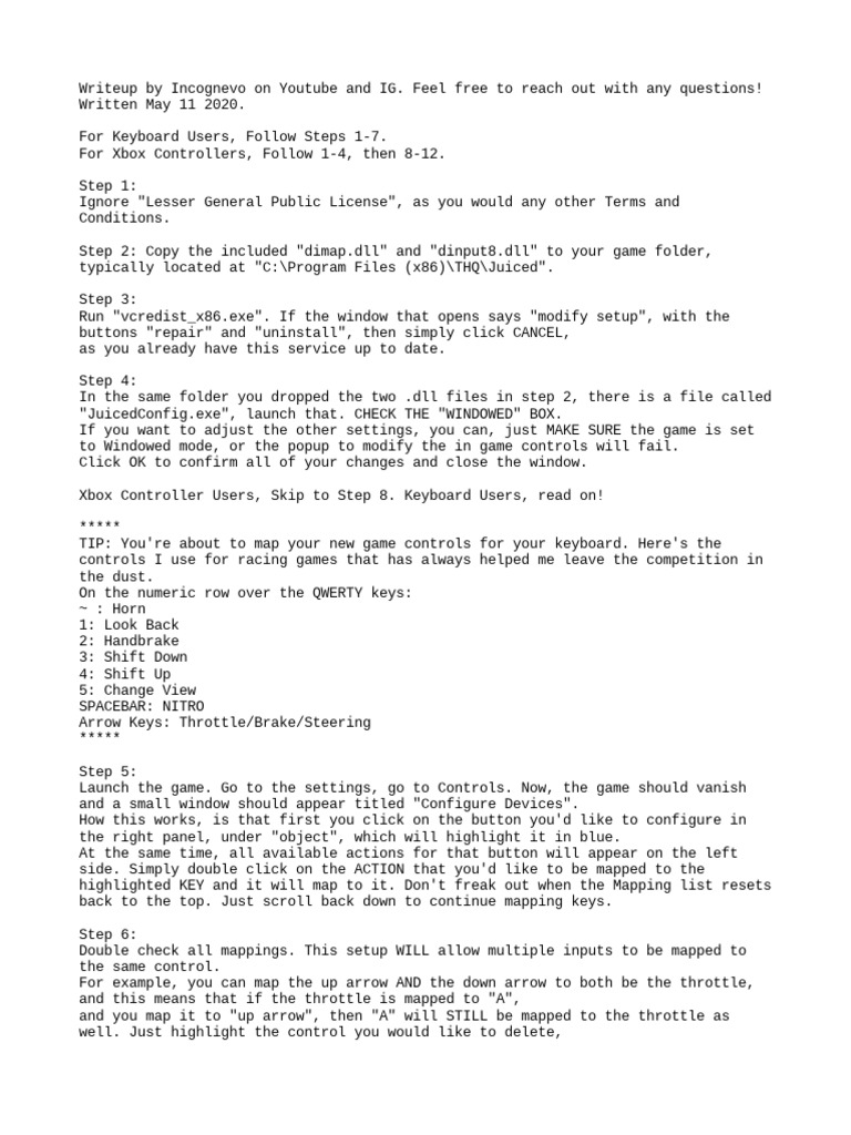 Read Me! Detailed Instructions Inside! | PDF
