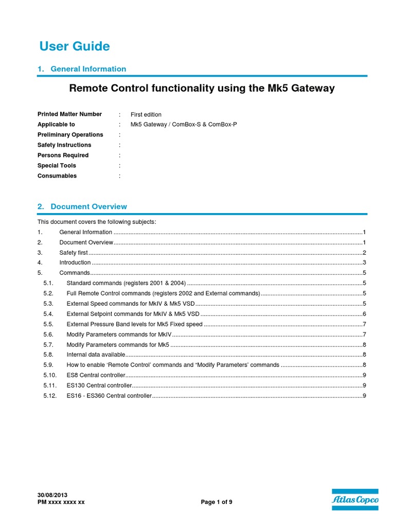Remote Control Functionality Using The Mk5 Gateway | PDF | Computer Engineering | Information ...