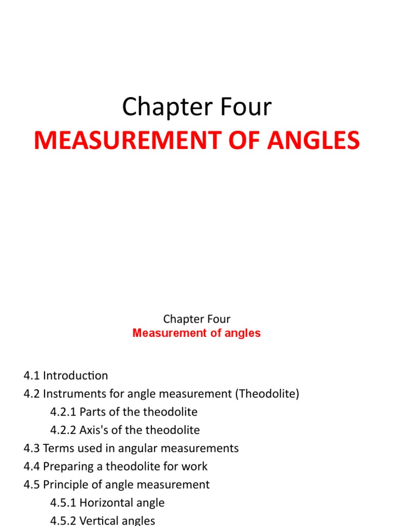 Chap 4-1 | PDF | Surveying | Angle
