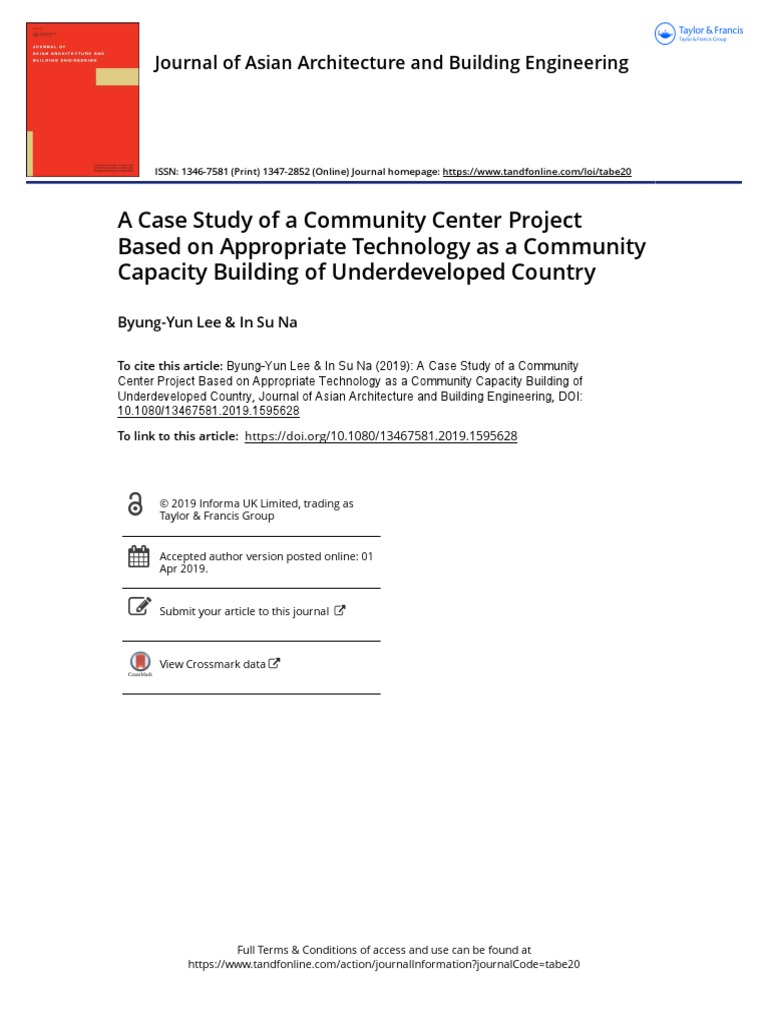 Community Center Project Case Study | PDF | Appropriate Technology ...
