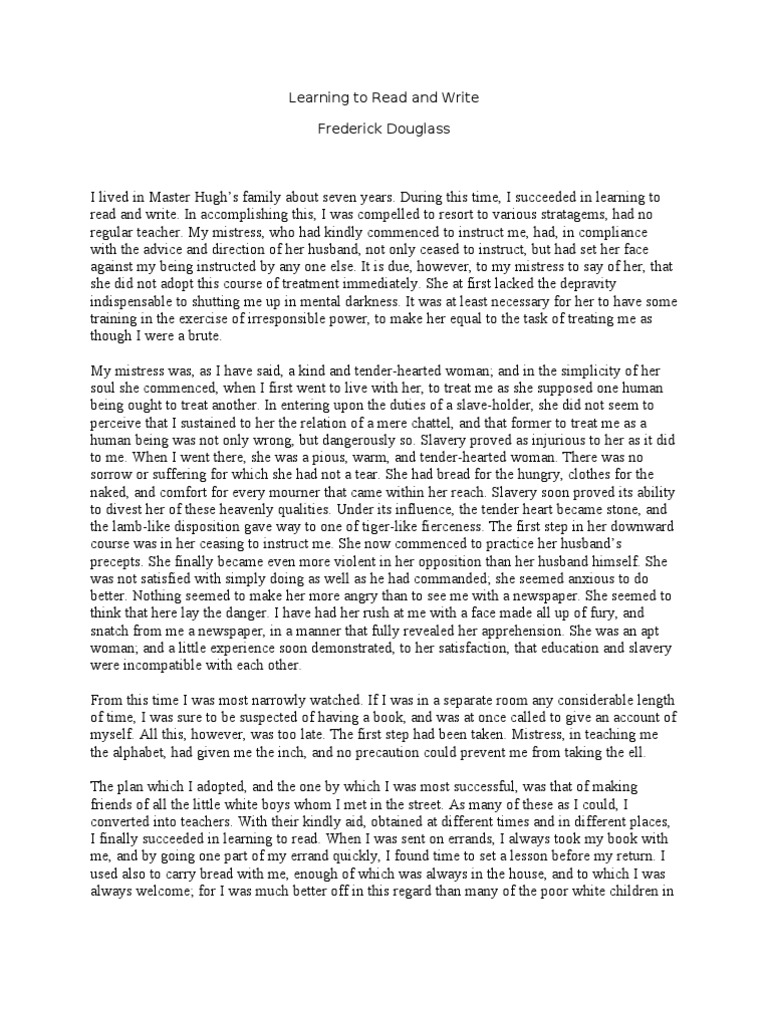 Learning To Read and Write | PDF | Abolitionism | Slavery