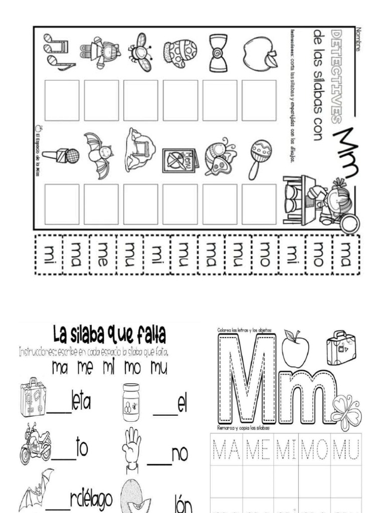 Actividades Letra M | PDF