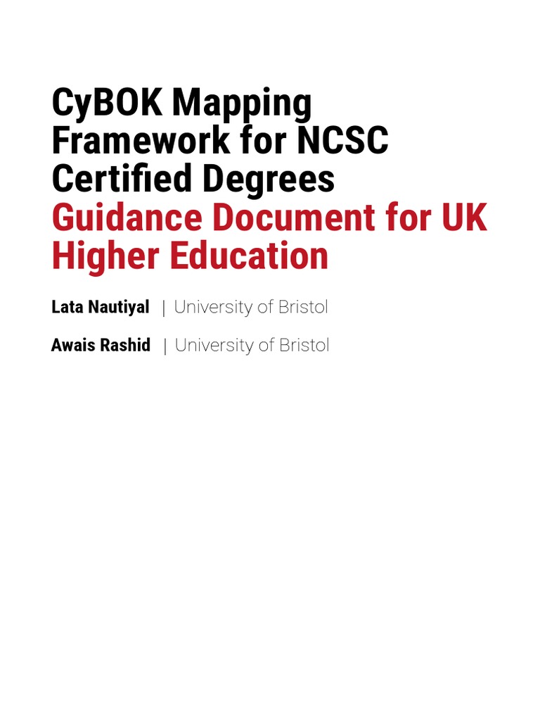 CyBOK Mapping Framework Final - 30 July 20 | PDF | Index Term | Computing