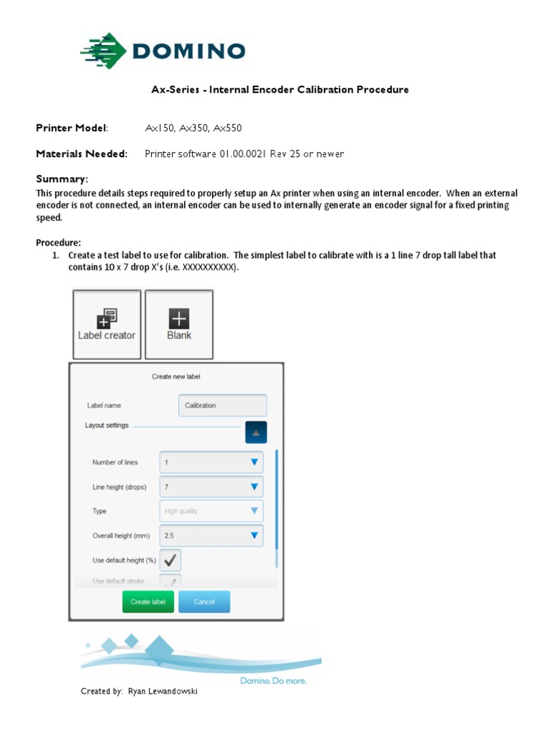 Ax-Series - Internal Encoder Calibration Procedure v3 | PDF