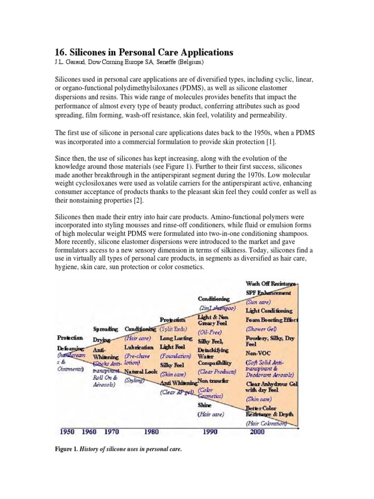 Silicones in Personal Care Applications | PDF | Silicone | Polymers