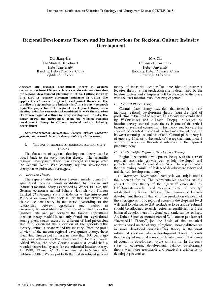 Regional Development | PDF | Sustainability | Economic Growth