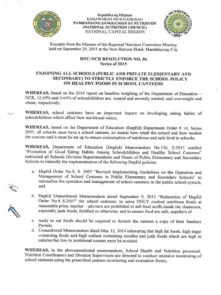 RNC NCR Resolution 6 s2015 | PDF