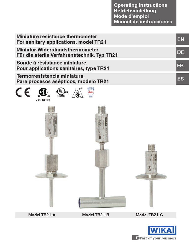 MANUAL Tr21 WIKA | PDF