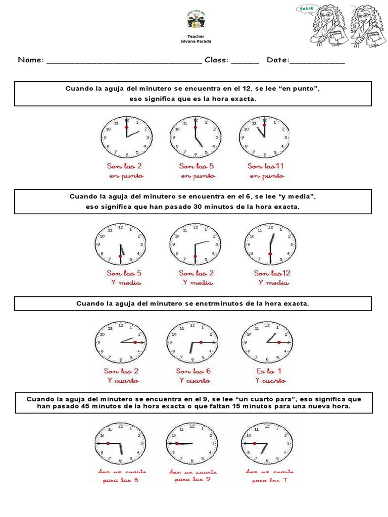 Aprendiendo a Leer la Hora | PDF