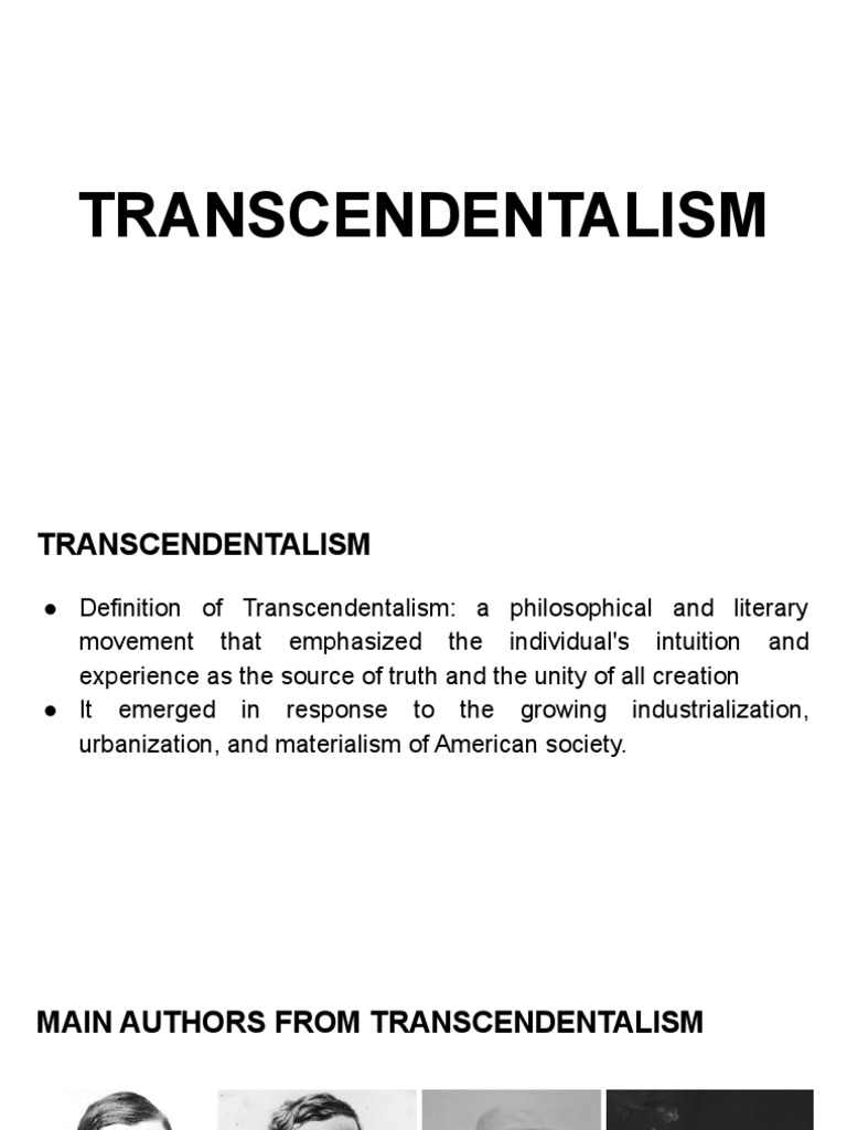Transcendentalism | PDF