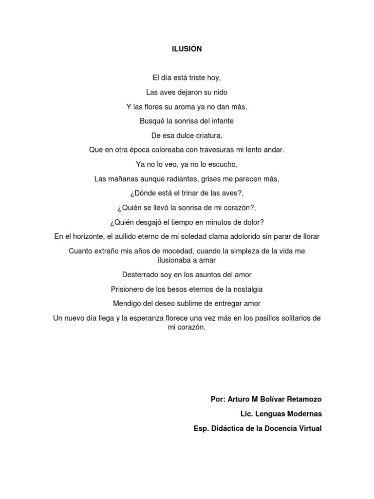 Poema Ilusion Pdf