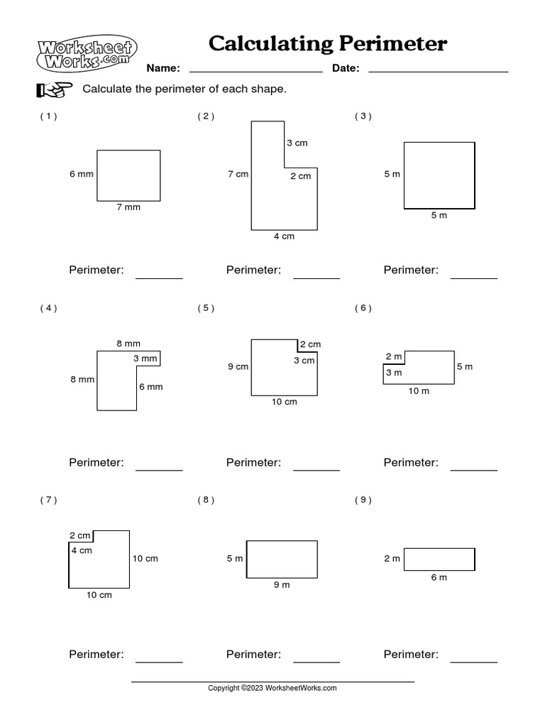 WorksheetWorks Calculating Perimeter 1 | PDF