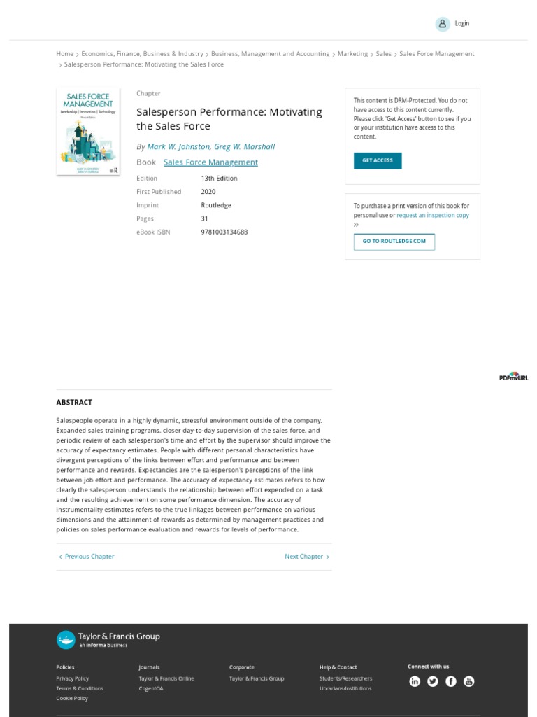 DX Doi Org 10 4324 9781003134688-7 | PDF | Sales | Books