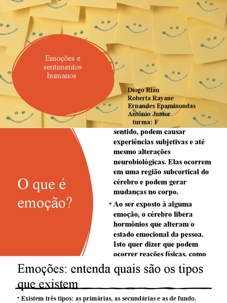 Emoções e Sentimentos Humanos | PDF