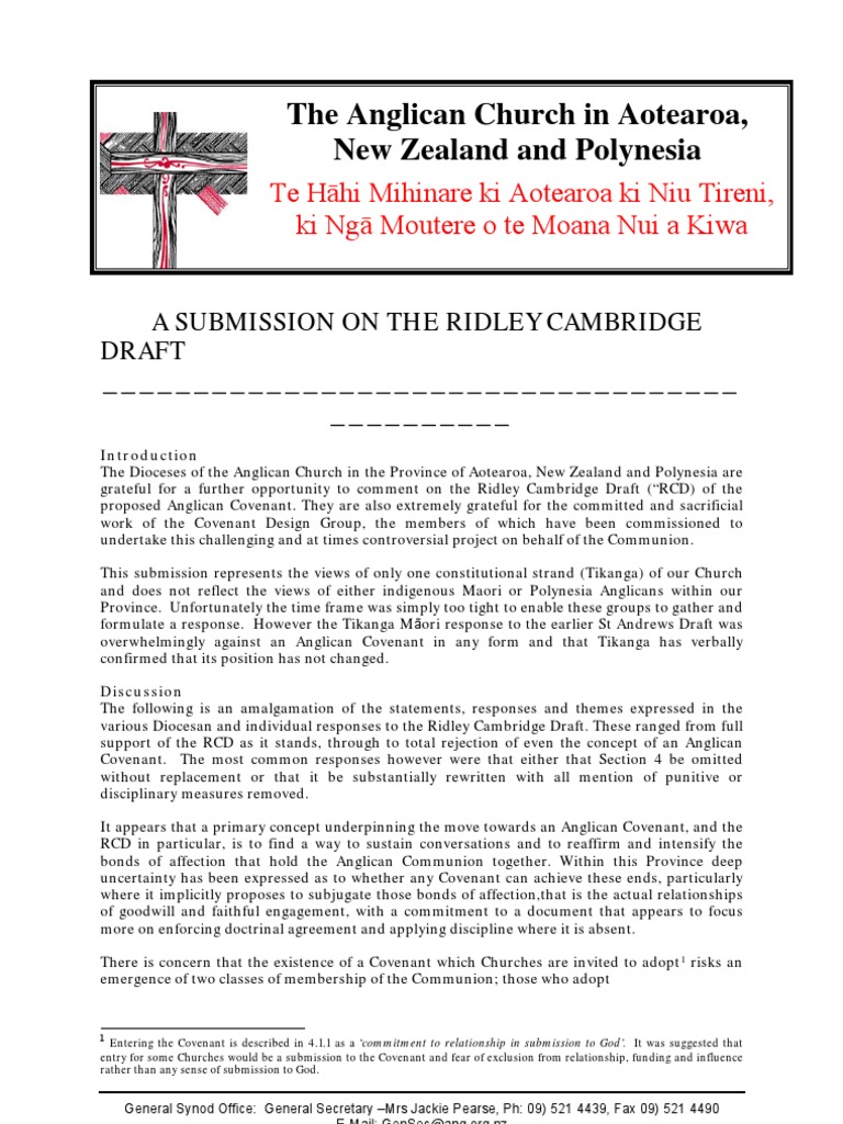 The Anglican Church in Aotearoa, New Zealand and Polynesia | PDF ...