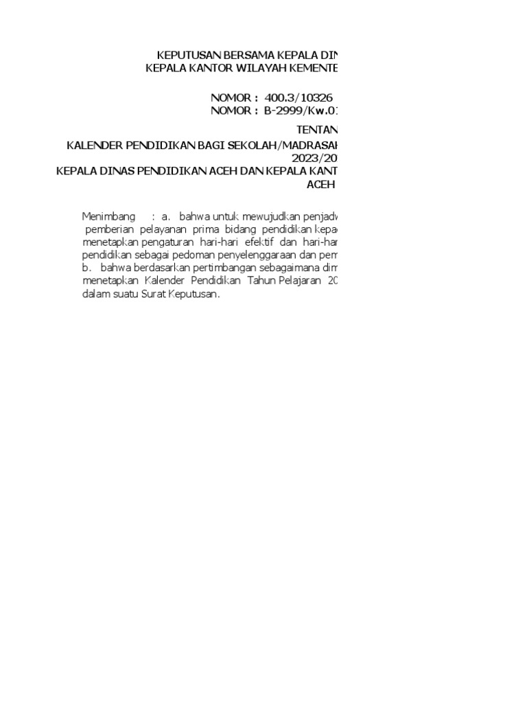 Kalender Pendidikan Tp 2023 2024 Pdf
