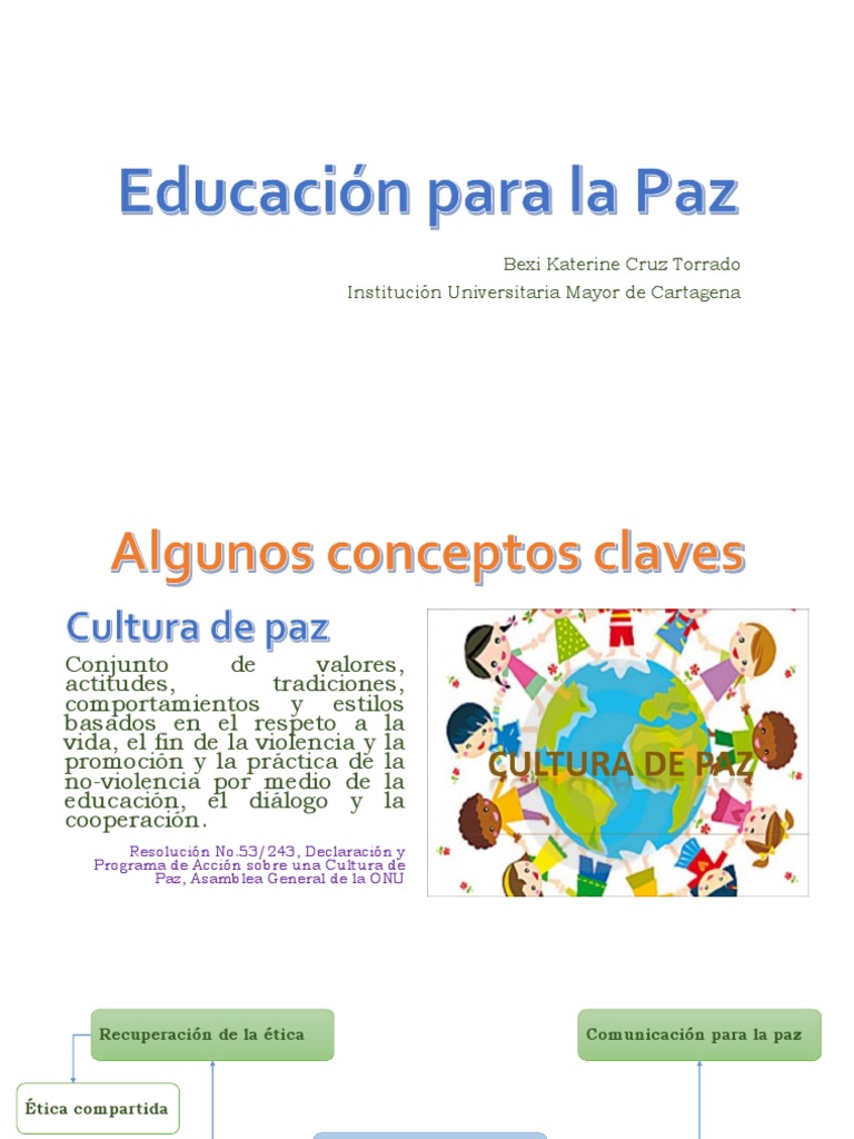 Educación Para La Paz Pdf Conflicto Proceso Violencia