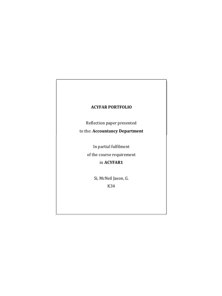 ACYFAR1 Critique Paper | PDF | Business | Finance & Money Management