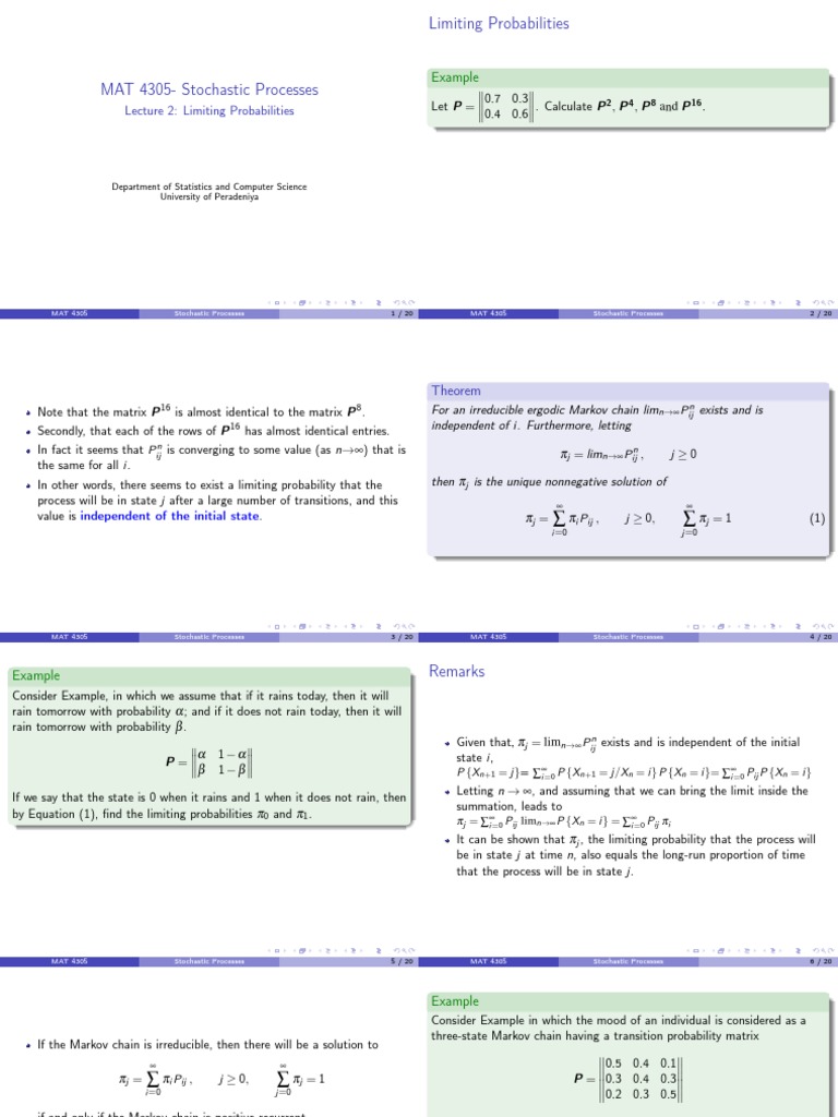 MAT 4305 Lecture Note 2 | PDF