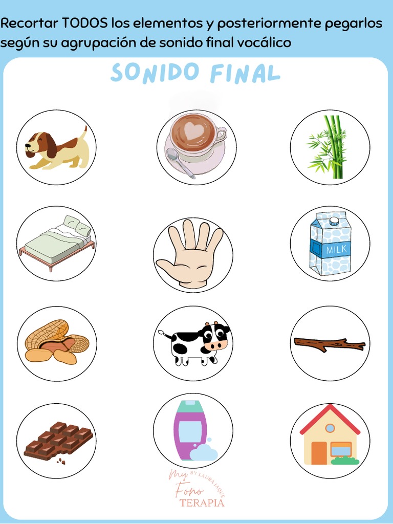 Actividades de Sonido Final Vocalico | PDF