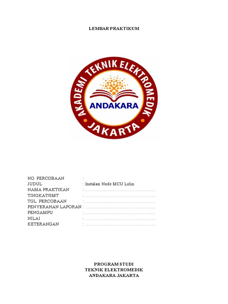 Jobsheet Mikon 2 Instalasi Node Mcu Pdf