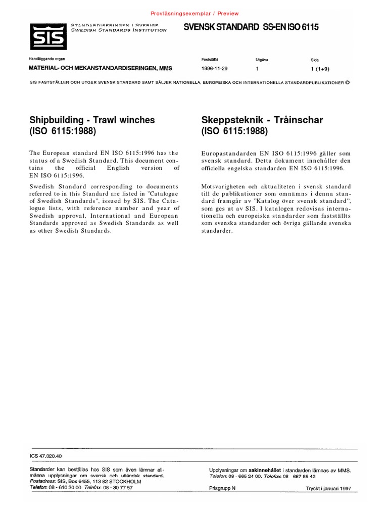 Ss en Iso 6115 en PDF | PDF
