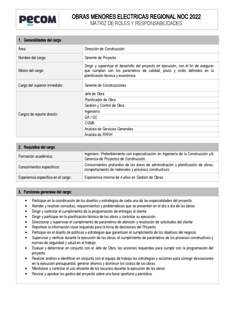 Matriz de Roles y Responsabilidades AR0AÑEE404 - O.0045 | PDF | Negocios | Arte