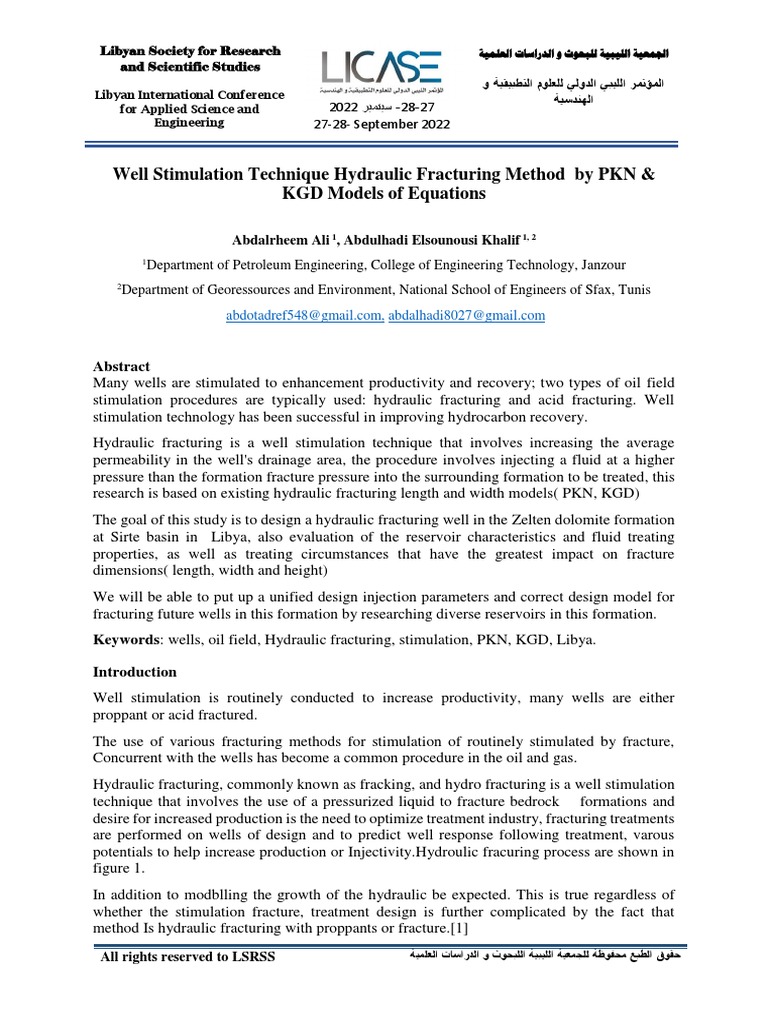 PKN & KGD Models | PDF | Petroleum Reservoir | Permeability (Earth ...