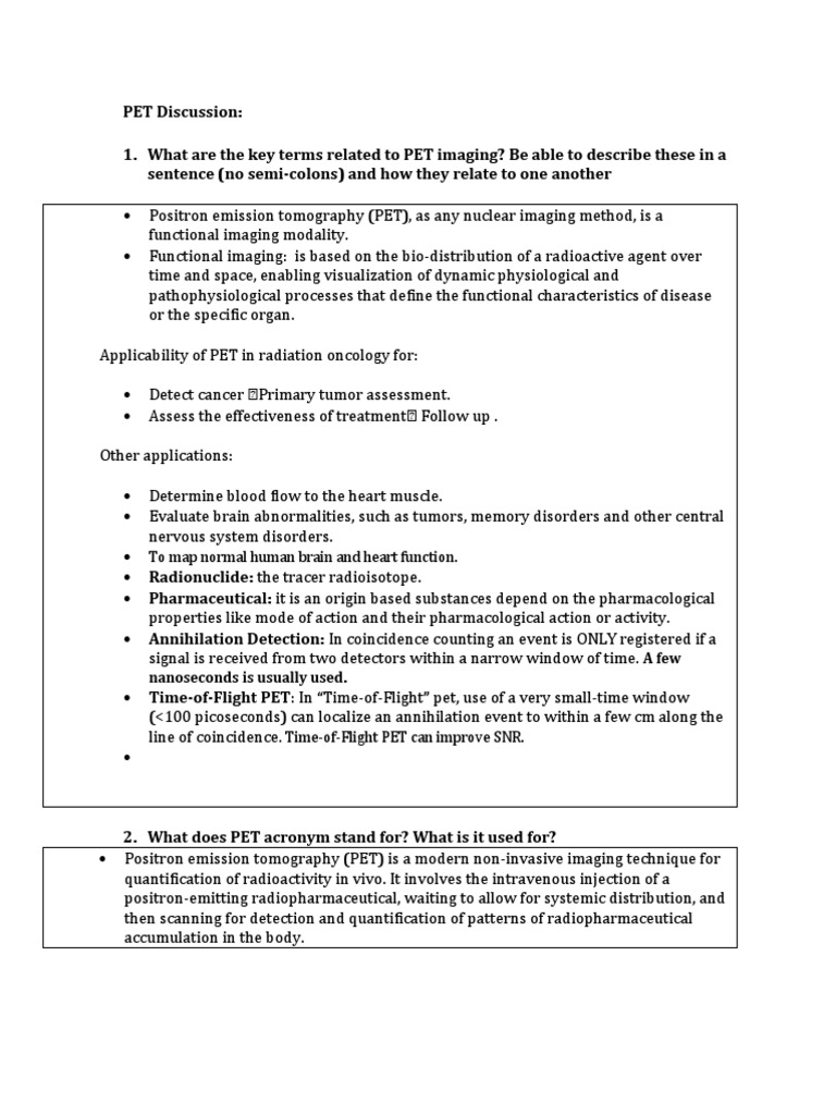 PET Discussion Answers | PDF