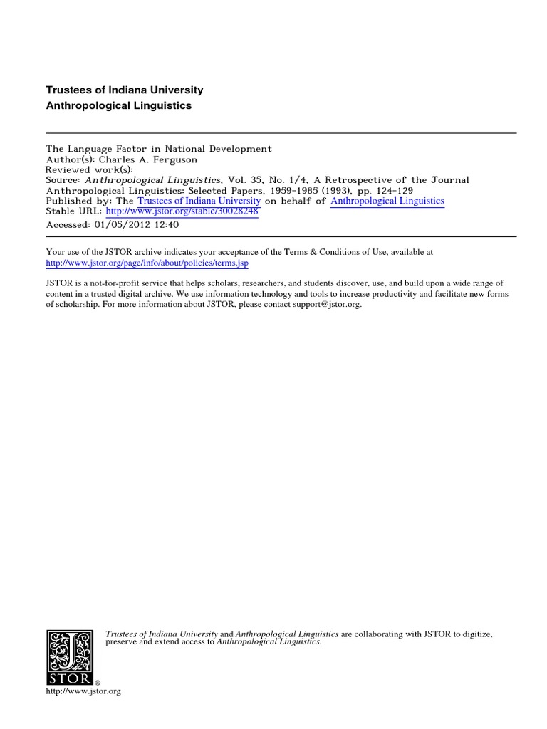 The Language Factor in National Development | PDF | Linguistics ...