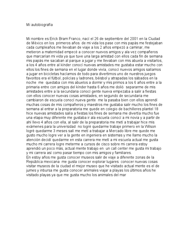Mi Autobiografia | PDF | Arte