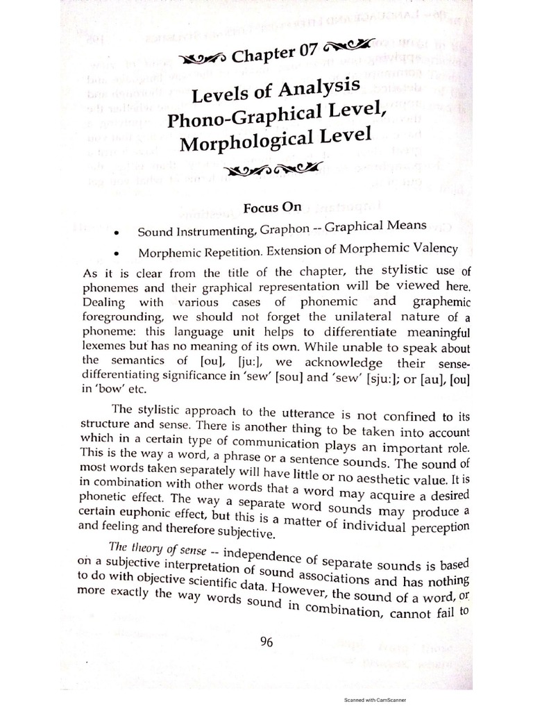 Levels of Analysis Stylistics | PDF