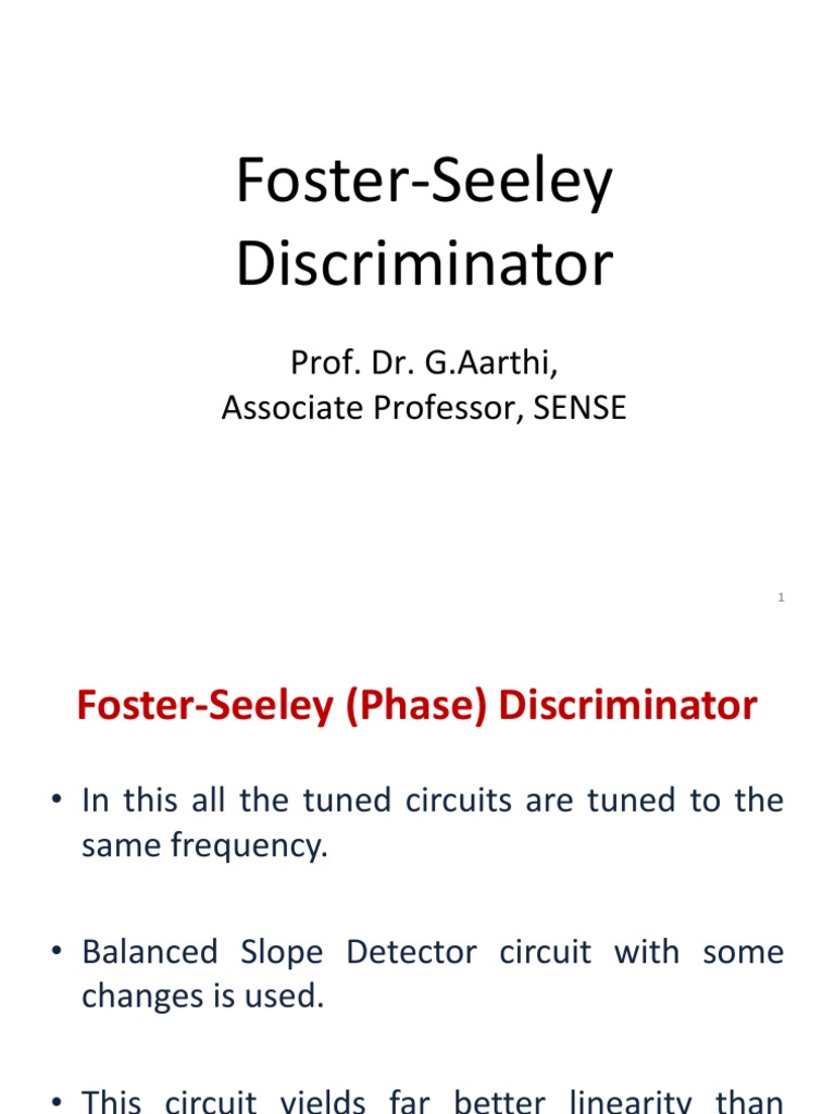 18 FM Demodulators-Foster Seeley and Ratio Detector | PDF | Detector ...