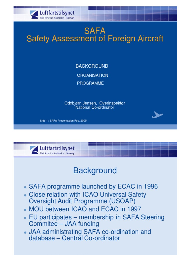 SAFA - Civil Aviation Authority - Norway | PDF | Aviation | Transport
