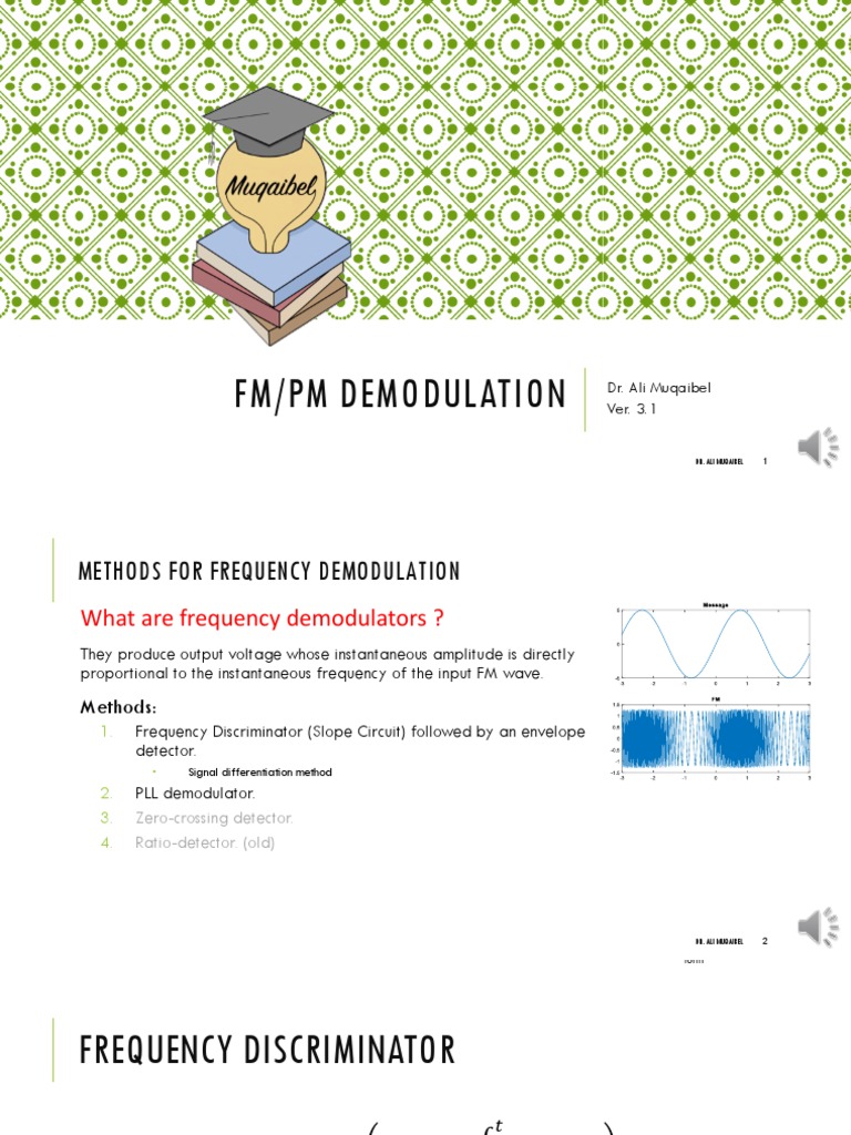 8 Fm Demodulation Pdf Detector Radio Frequency Modulation