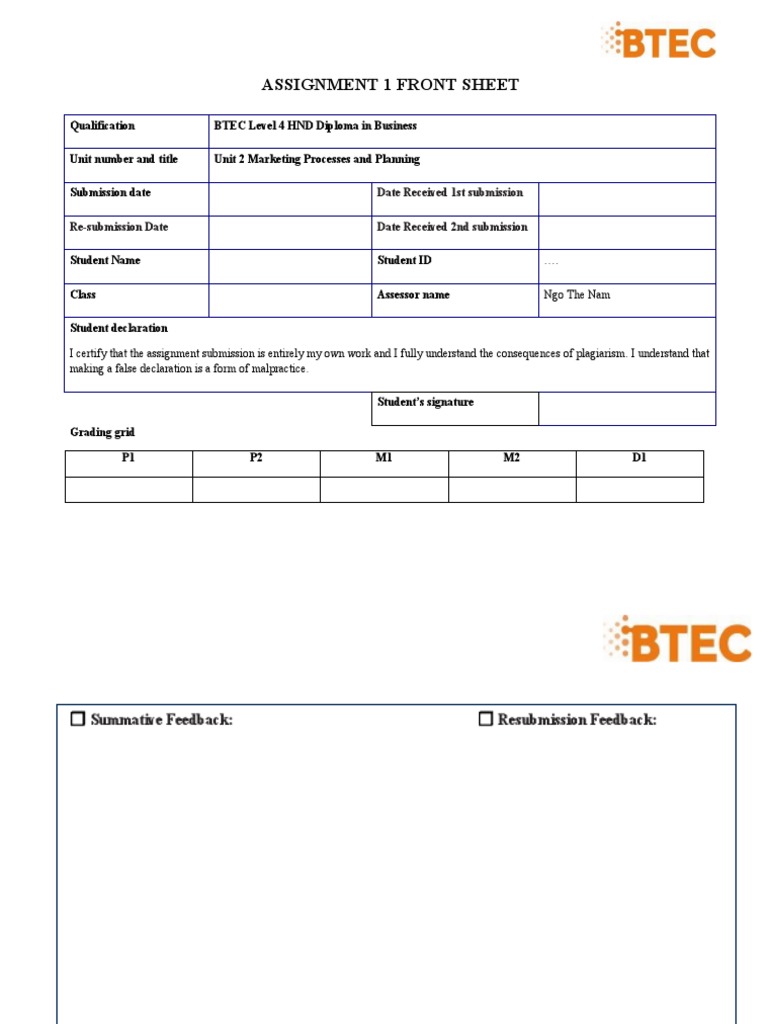 5033- Assignment 1 Frontsheet-2 | PDF