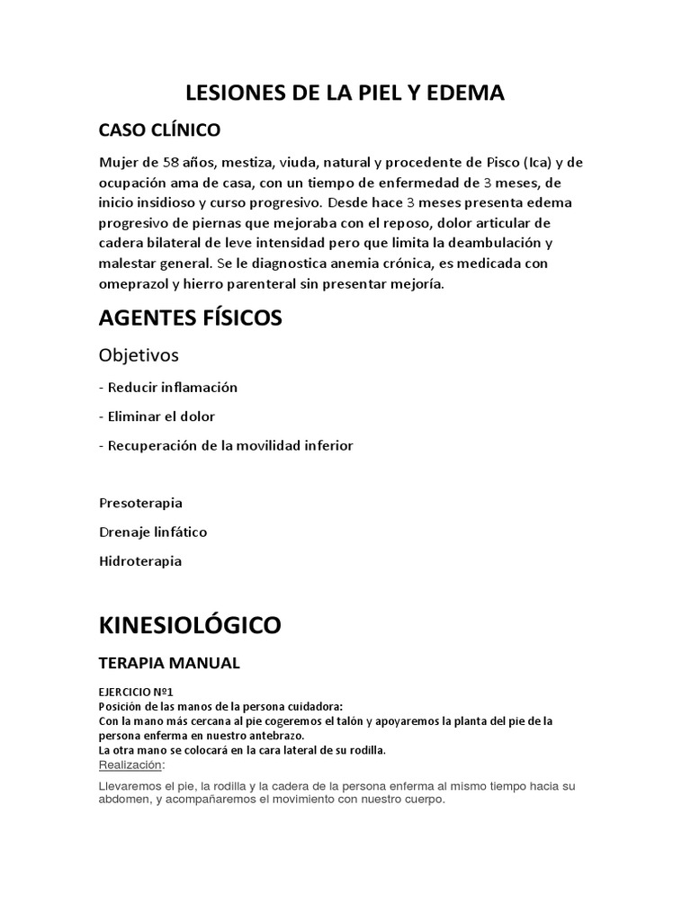 Lesiones de La Piel y Edema | PDF