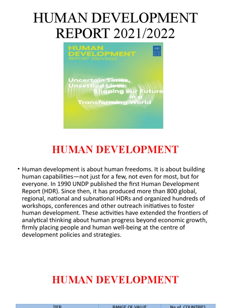 Human Development Insights 2021/22 | PDF