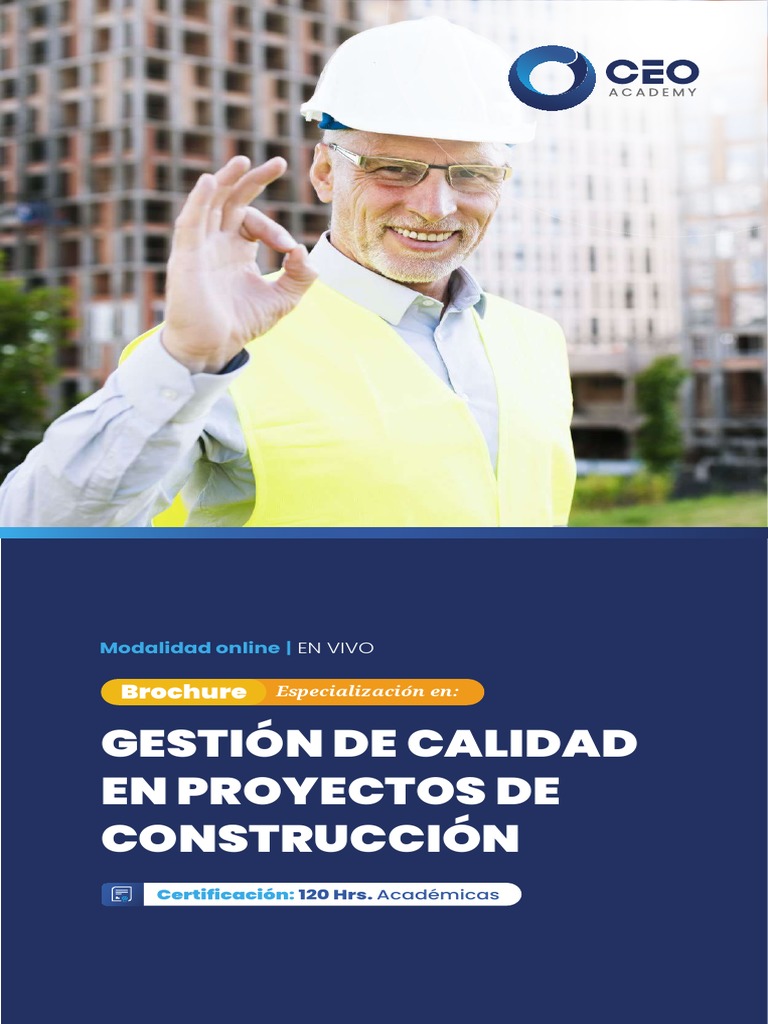 BROCHURE Gestión de La Calidad en Proyectos de Construcción | PDF | Calidad (comercial ...