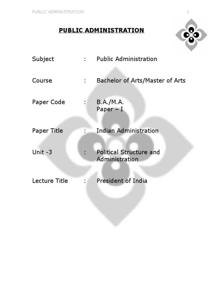 President of India | PDF | State Of Emergency | Government Of India