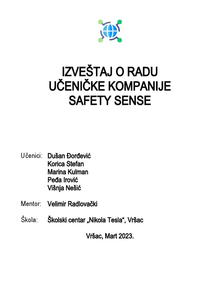 Safety-Sense Izvestaj o Radu | PDF