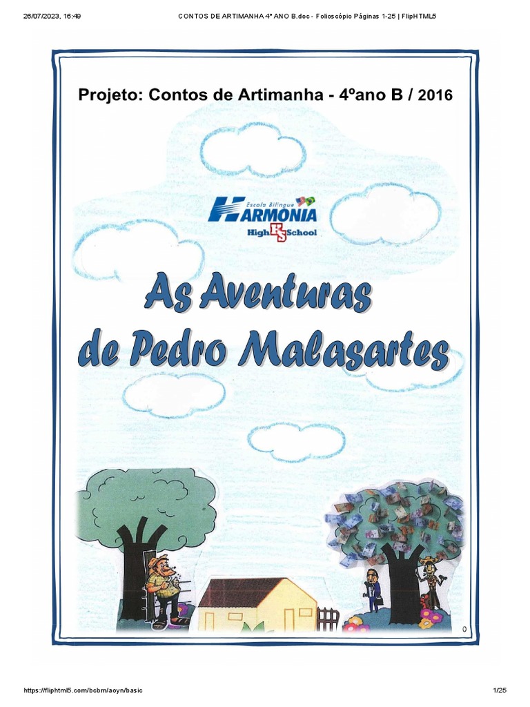 CONTOS DE ARTIMANHA 4° ANO B.doc - Folioscópio Páginas 1-25 - FlipHTML5 ...